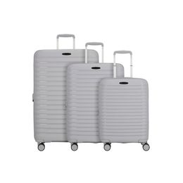 d&n D&N Travel Line 4500 4 Rollen Kofferset 3-teilig mit Dehnfalte in grey | Gr.: onesize
