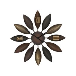 Beliani Wanduhr BEINWIL in Braun/Gold - (W) 55 x (H) 55 x (L) 6 cm | Gr.: onesize