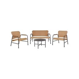 Beliani 4-tlg Sitzgruppe OFANTO in /Schwarz | Gr.: onesize