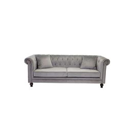 ebuy24 Sofa Velvet Hellgrau 217 x 88 cm | Gr.: onesize
