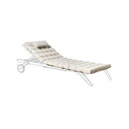 Beliani Auflagen CESANA PREMIUM in Beige - (W) 56 x (H) 5 x (L) 192 cm | Gr.: onesize