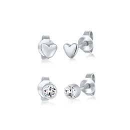 Elli Ohrringe 925 Sterling Silber Herz in Silber | Gr.: onesize