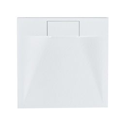 Beliani Duschwanne AZZURRO in Weiß - (W) 80 x (H) 3 x (L) 80 cm | Gr.: onesize