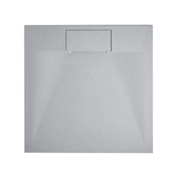 Beliani Duschwanne AZZURRO in Grau - (W) 90 x (H) 3 x (L) 90 cm | Gr.: onesize