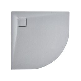 Beliani Duschwanne PARON in Grau - (W) 90 x (H) 3 x (L) 90 cm | Gr.: onesize
