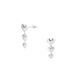 Alexander York Ohrstecker 3 HERZEN in 925 Sterling Silber, 2-tlg. | Gr.: onesize