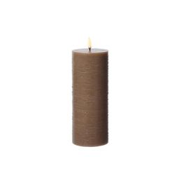 Uyuni LED Kerze PIA Rustik-Optik Echtwachs Timer H: 20cm in karamell | Gr.: onesize