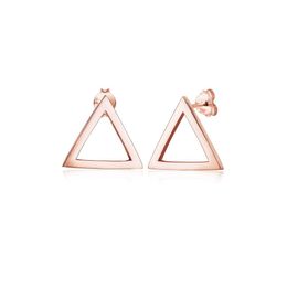 Elli Ohrringe 925 Sterling Silber Dreieck, Geo in Rosegold | Gr.: onesize