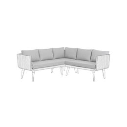 Beliani Kissenbezug ALCAMO in Grau - (W) 200 x (H) 10 x (L) 67 cm | Gr.: onesize