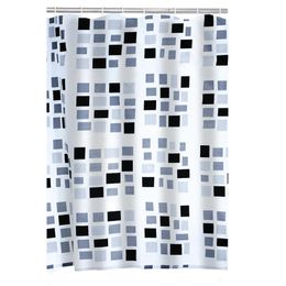 Ridder Duschvorhang Textil Stones schwarz, grau 180x200 cm | Gr.: onesize