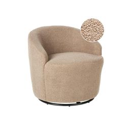Beliani Sessel DAVIK in Beige/Schwarz - (W) 62 x (H) 67 x (L) 63 cm | Gr.: onesize