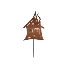 UNUS Garten Roststecker Hexenhaus in Braun | Gr.: onesize