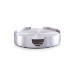 zeller Present Glasuntersetzer-Set in silbern | Gr.: onesize
