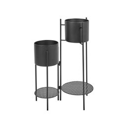 Beliani Indoor Blumentopf ULMUS in Schwarz - (W) 58 x (H) 79 x (L) 27 cm | Gr.: onesize