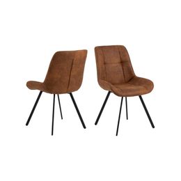 ebuy24 Esszimmerstuhl Waylor Braun 2er Set | Gr.: onesize