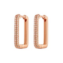 Steel_Art Ohrclip Damen Odilla silberfarben poliert in rosegoldfarben | Gr.: onesize