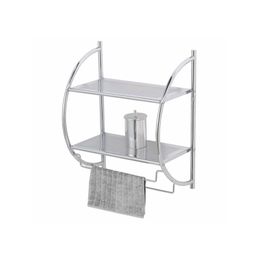 Wenko Exclusiv Wandregal mit 2 Ablagen in Chrom | Gr.: onesize