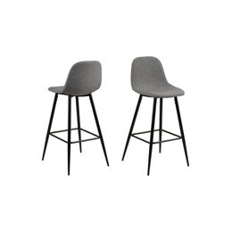 ebuy24 Barhocker Willy Grau 2er Set | Gr.: onesize