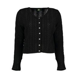 OS-Trachten Strickjacke Gnoyor in schwarz | Gr.: 48