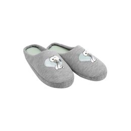 The Peanuts Hausschuhe Snoopy - Herz in grau | Gr.: 39/40