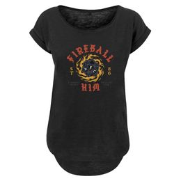 F4NT4STIC Long Cut T-Shirt Stranger Things Fireball Dice 86 Netflix TV Series in schwarz | Gr.: XL