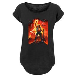 F4NT4STIC Long Cut T-Shirt Stranger Things Hell Guitar- DTG Netflix TV Series in schwarz | Gr.: S