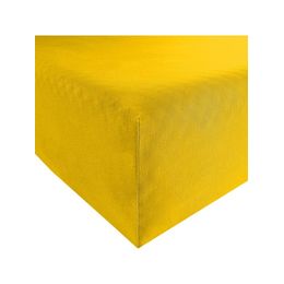 REDBEST Single-Jersey Spannbettlaken Denver in gelb | Gr.: 90x190 cm - 100x200 cm
