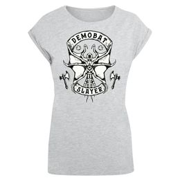 F4NT4STIC T-Shirt Stranger Things Demobat Slayer in grau meliert | Gr.: 4XL