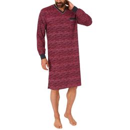 Normann Nachthemd langarm print - 48432 in rot | Gr.: 52