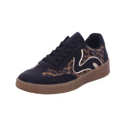 Rieker Lowtop-Sneaker in schwarz/braun/gold | Gr.: 37