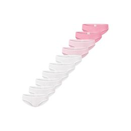 Schiesser Slip Kids Girls 95/5 Organic Cotton in Weiß/Rosa-922 | Gr.: 104