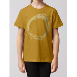 wat? Apparel T-Shirt Kreis in Ocker | Gr.: 152-164