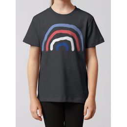 wat? Apparel T-Shirt Regenbogen in Grau | Gr.: 110/116