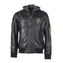 Top Gun Lederjacke TGJ1004 in schwarz | Gr.: 3XL