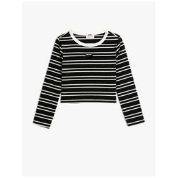 KOTON Bluse in Schwarz Gestreift | Gr.: 9-10 Jahre