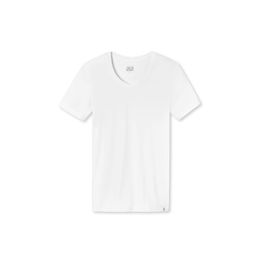 Schiesser Unterhemd / Shirt Kurzarm Long Lift Soft in Weiß | Gr.: XXL
