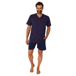Normann Kurzarm Schlafanzug Shorty Pyjama print in rot | Gr.: 56
