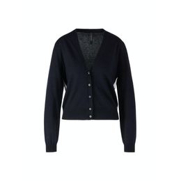 Marc Cain Cardigan mit Kontrastfarbstreifen in Blau | Gr.: 36