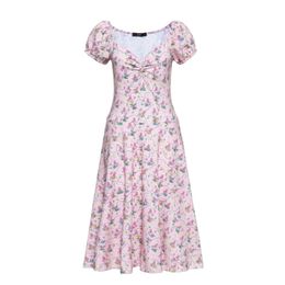 Queen Kerosin Allover-Print Swingkleid Poodle in pink | Gr.: M