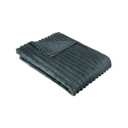 Erwin Müller Erwin Müller Fleece, Microfaser Wohndecke Aosta in anthrazit | Gr.: 130 x 170 cm