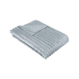 Erwin Müller Erwin Müller Fleece, Microfaser Wohndecke Aosta in silbergrau | Gr.: 130 x 170 cm