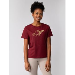 wat? Apparel T-Shirt Saturn in Weinrot | Gr.: 40
