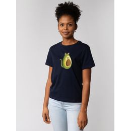 wat? Apparel T-Shirt Avocato in Dunkelblau | Gr.: 36