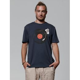 wat? Apparel T-Shirt Schallplatte in India Ink Grey | Gr.: 52