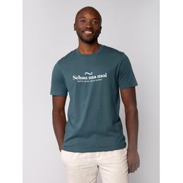 wat? Apparel T-Shirt Schau ma moi dann seng mas scho in Petrol | Gr.: 52