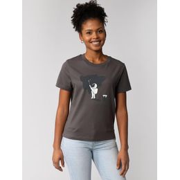 wat? Apparel T-Shirt Painting space in Grau | Gr.: 40