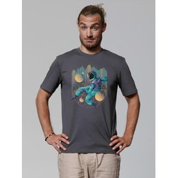 wat? Apparel T-Shirt Techno Astronaut in Grau | Gr.: 60