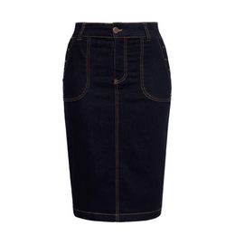 Queen Kerosin Bleistiftrock in Denim | Gr.: XXL