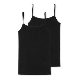 Schiesser Spaghettitop 95/5 in Black | Gr.: 38