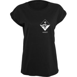 Brandit Top "Forvert Ladies Tee Pasadena" in Schwarz | Gr.: L